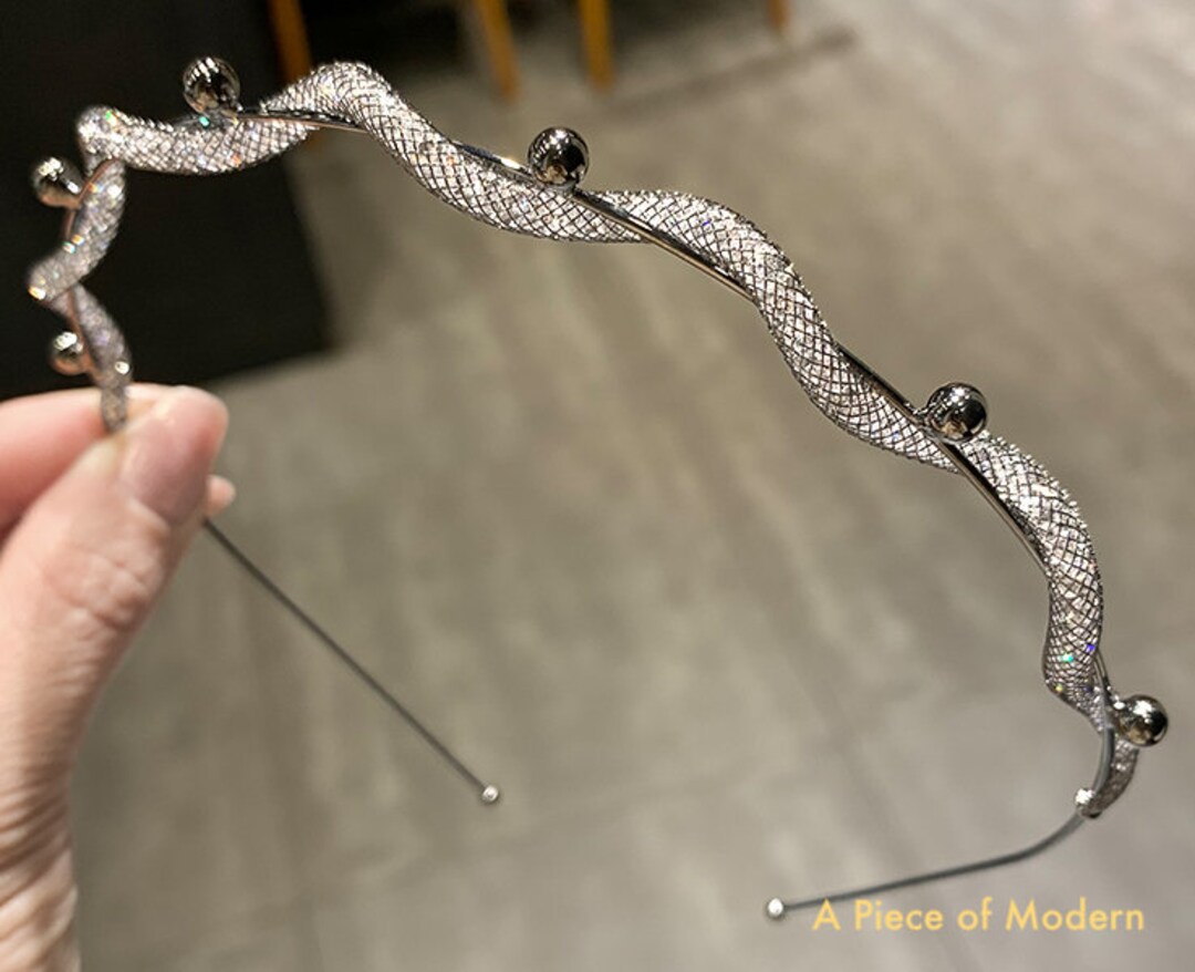 Metal Eye Headband Mesh Swirly Wrap in Black Hairband Unique for Women ...
