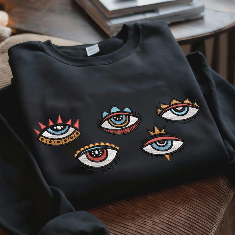 Embroidered Evil Eye Shirt - Etsy