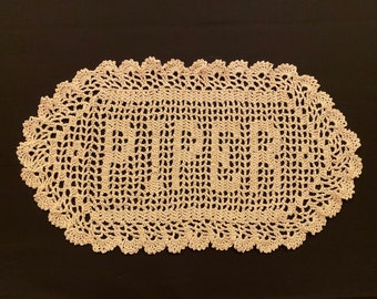 Custom Crocheted Name Doilies Personalized Doily Custom,baby Name-hand ...