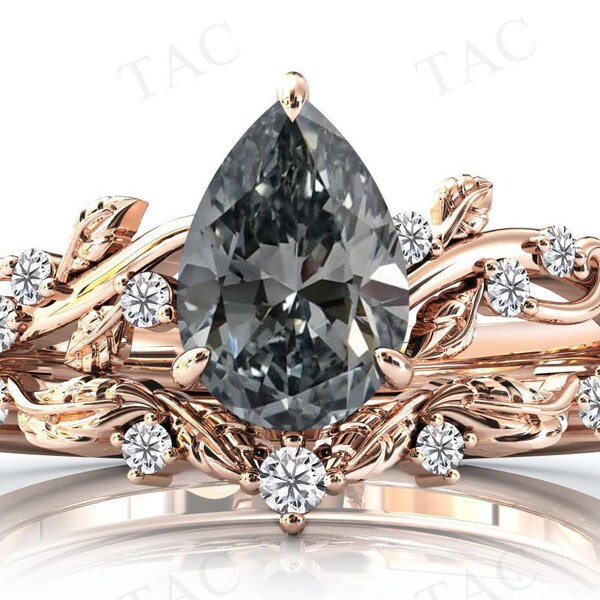 Grey Spinel Ring - Etsy