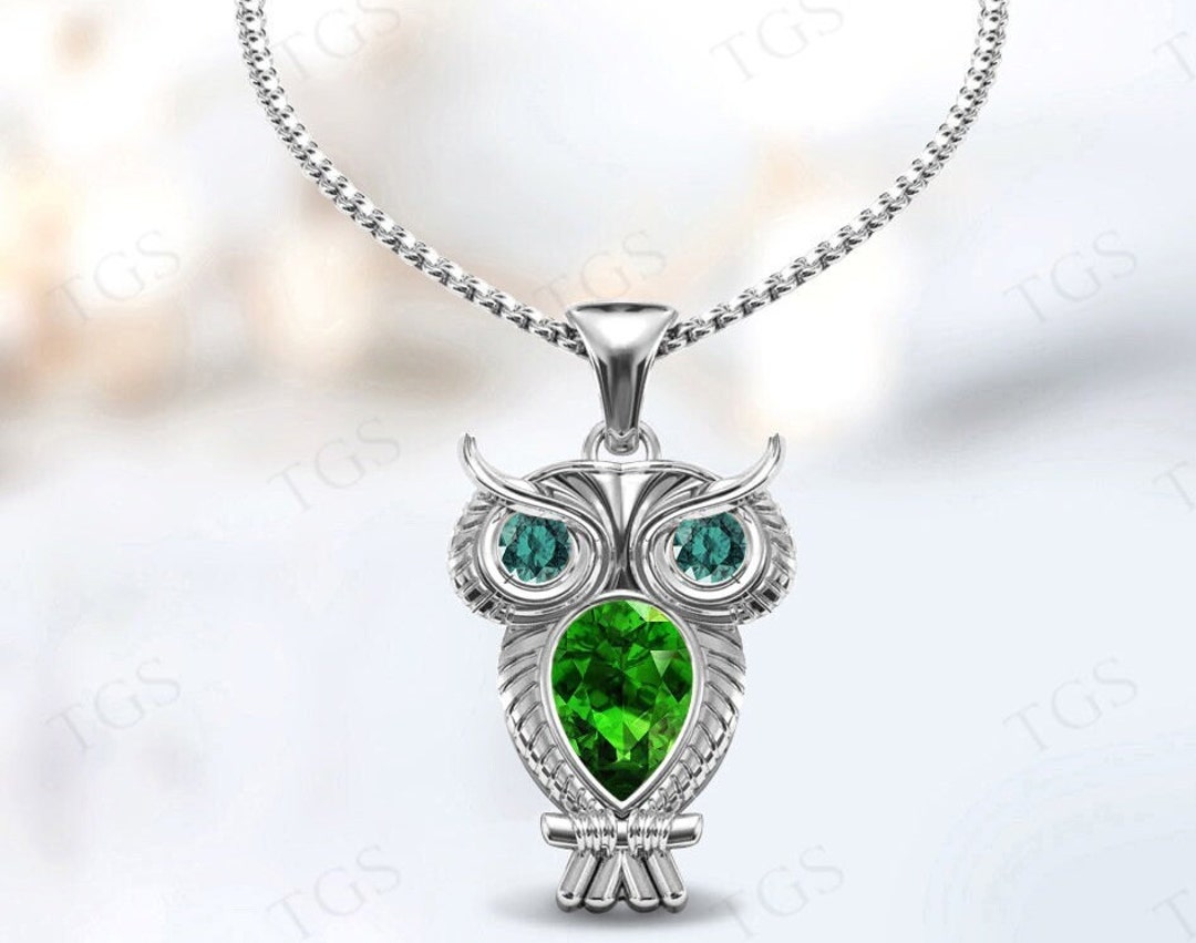 Pear Shaped Tsavorite Garnet Animal Pendant for Her Unique Multi ...