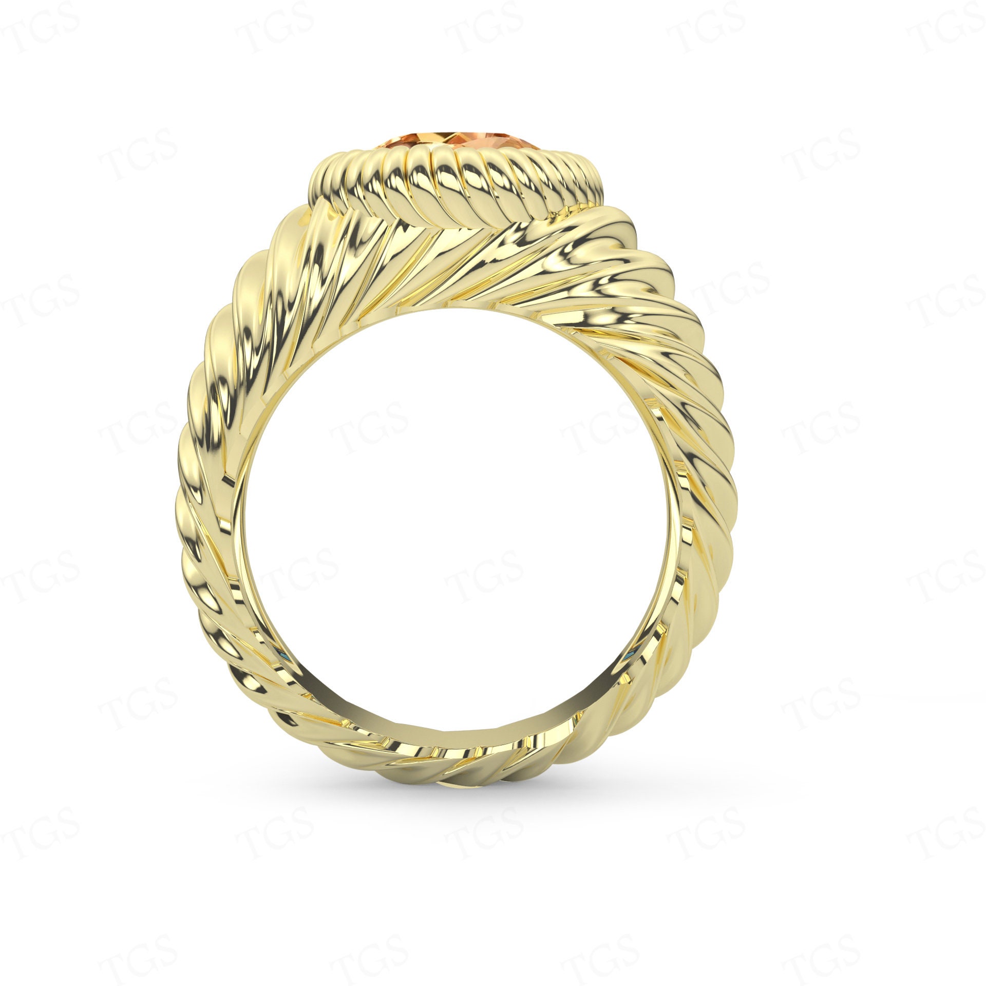 Natural Citrine Signet Ring for Women Unique Heirloom Signet Ring 14k ...