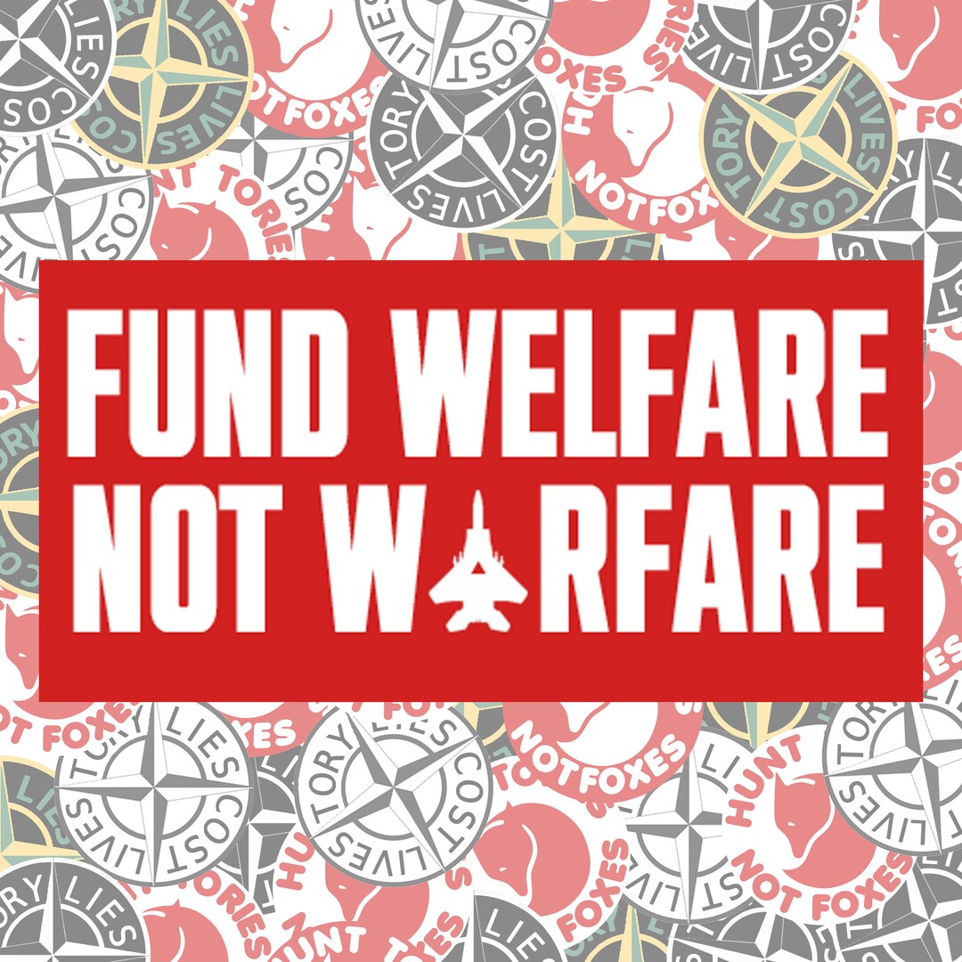 Fund Welfare, Not Warfare Stickers. - Etsy