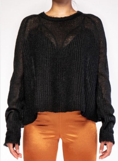 Semi Sheer Knit Sweater - Etsy