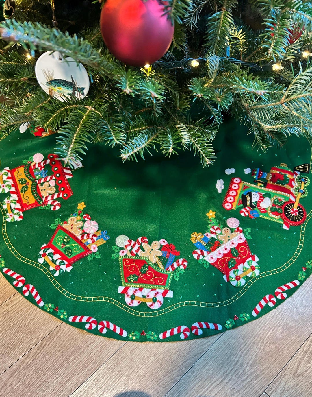 Finished Bucilla candy Express 43 Felt Tree Skirt - Etsy