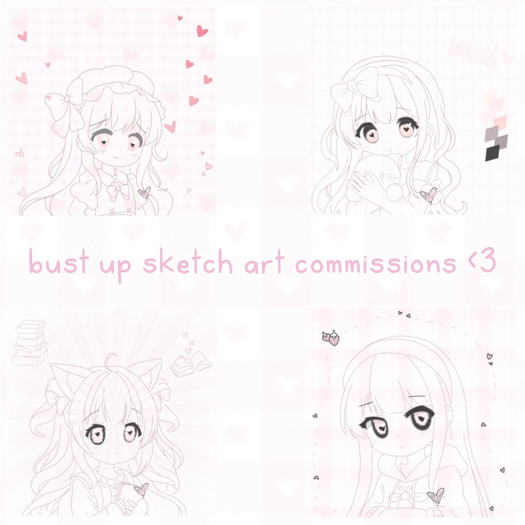 BUST UP SKETCH Art Commission - Etsy