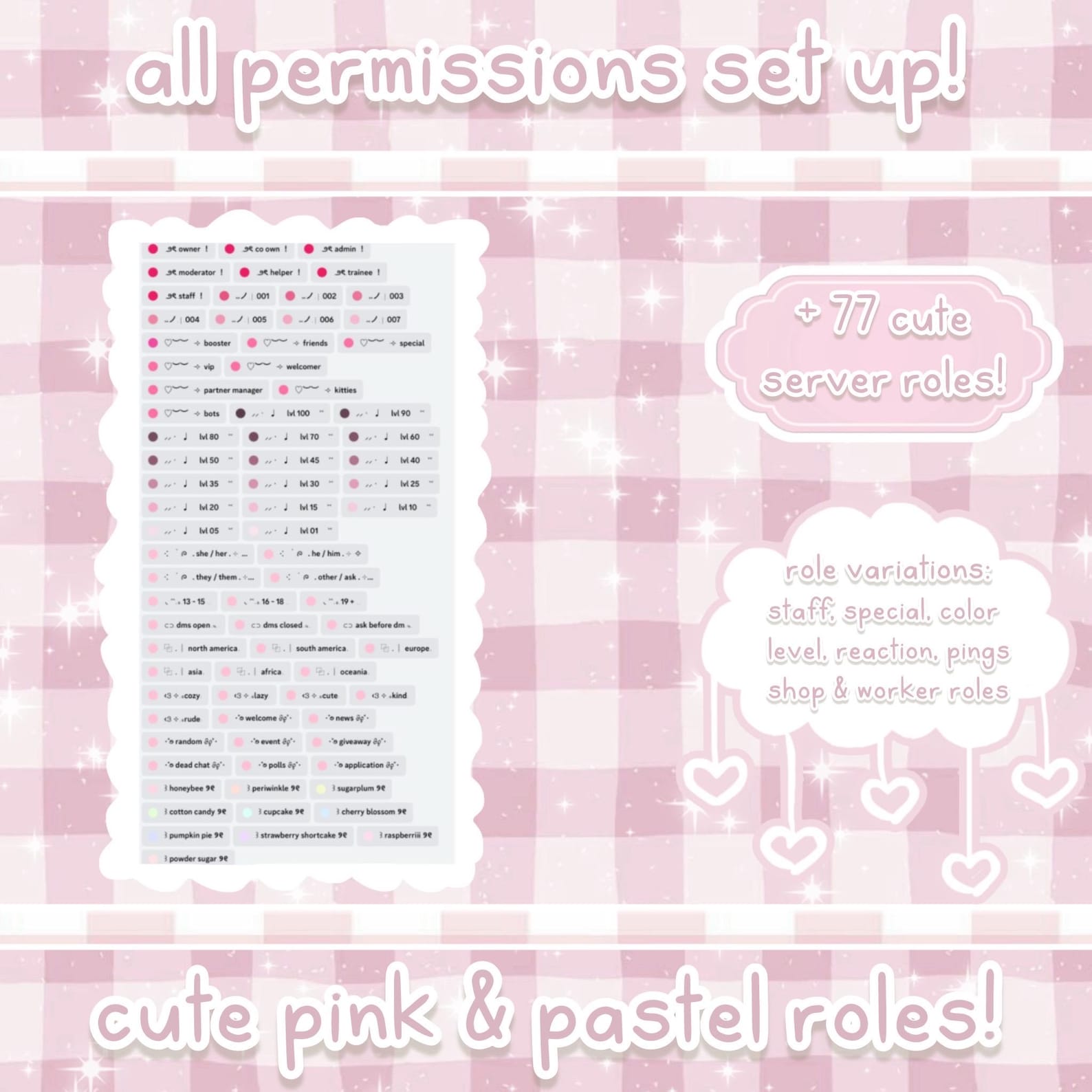 Pink Cute Kawaii Discord Server Template - Etsy
