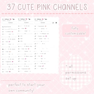 Cute Pink Discord Server Template - Etsy