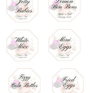 Wedding Sweet Buffet Tags, Sweet Buffet Tags, Sweet Table Tags, Wedding ...