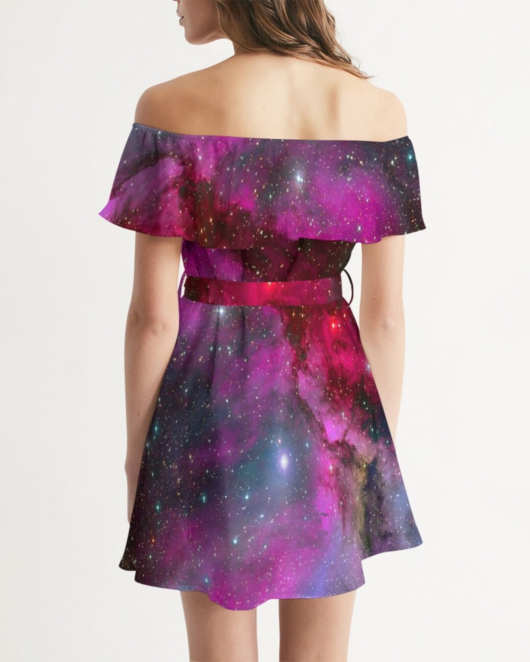Galaxy Dress, Off-shoulder Dress, Astronomy Gifts, Science Dress, Space ...