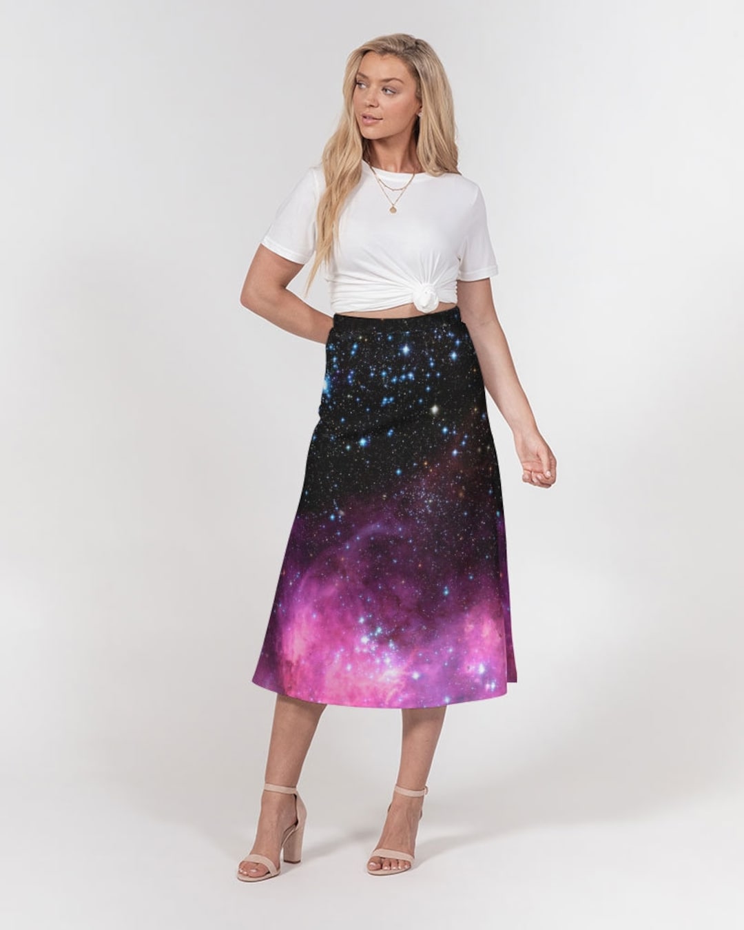 Women's Star Skirt, NASA Skirt, Nebula Print NASA Skirt, Astronomy ...