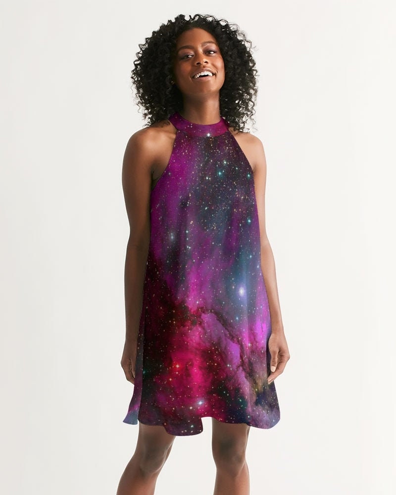 Galaxy Dress, Women's Halter Dress, Astronomy Gifts, Science Dress ...