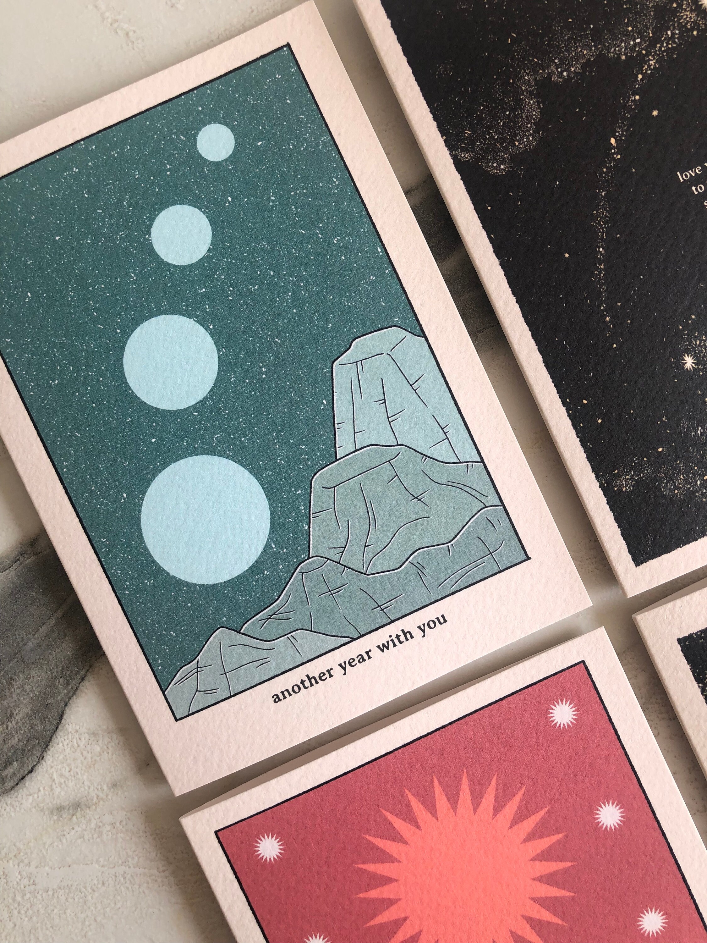 Another Year With You Anniversary Card | Night Sky Landscape ...