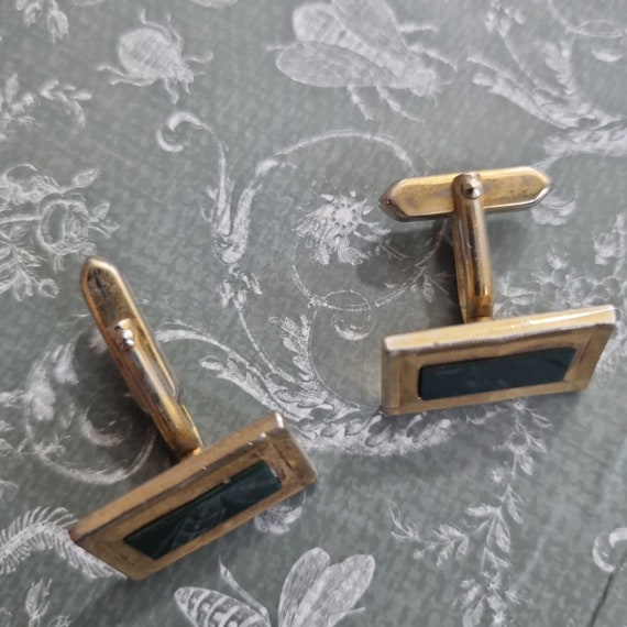 Old cuff buttons from W.Germany gold chains vintage g… - Gem