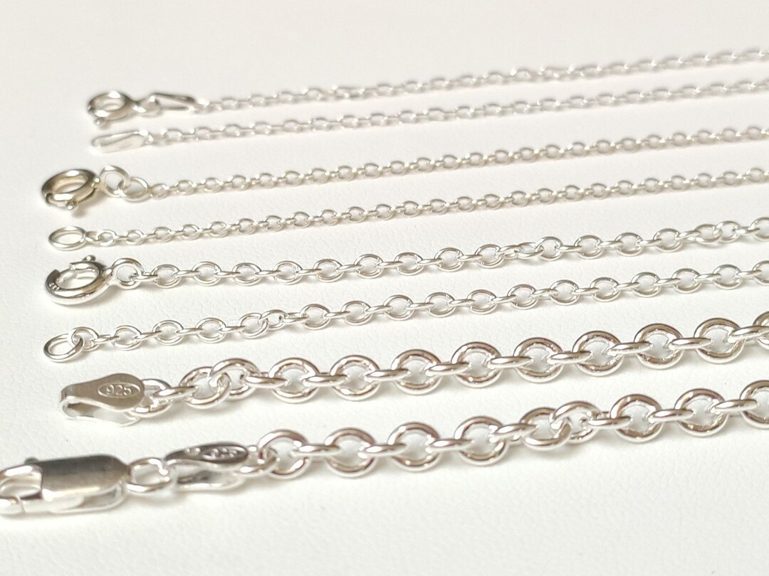 Chain in Solid Silver Convict Mesh - Etsy