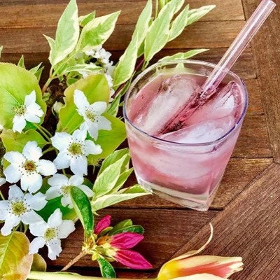 Rose Garden Pink Straw, Custom Straw, Reusable Straws, Ecological ...