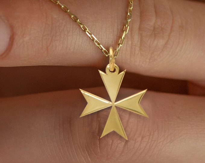 925 Sterling Silver Order of St.john Maltese Cross Solid Pendant Gift ...