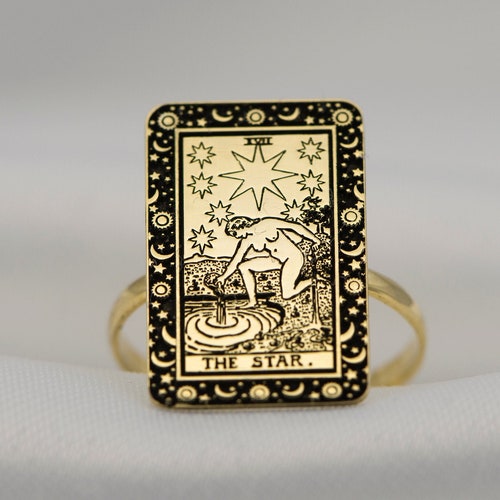 Tarot Card Ring the Sun Gold or Sterling Silver Rings for - Etsy