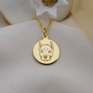 14K Solid Gold American Bully Necklace - Cute Dog Pendant, Perfect Gift ...