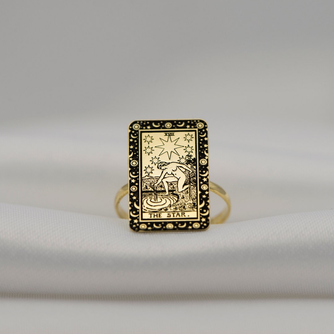 Tarot Card Ring the Star - Spiritual Ring Sterling Silver Tarot Jewelry ...