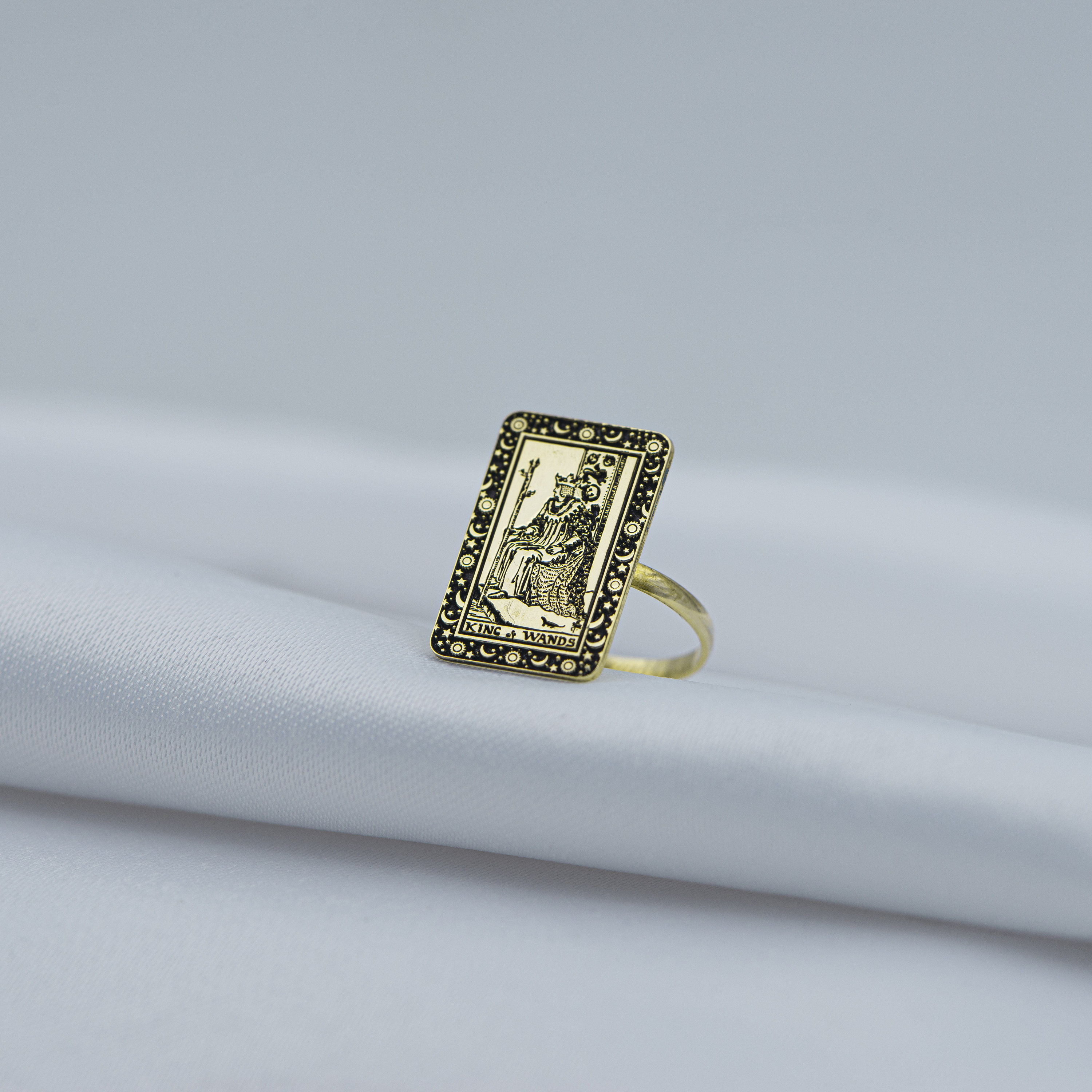 Tarot Card Ring King of Wands Gold or Silver Tarot Jewelry | Etsy
