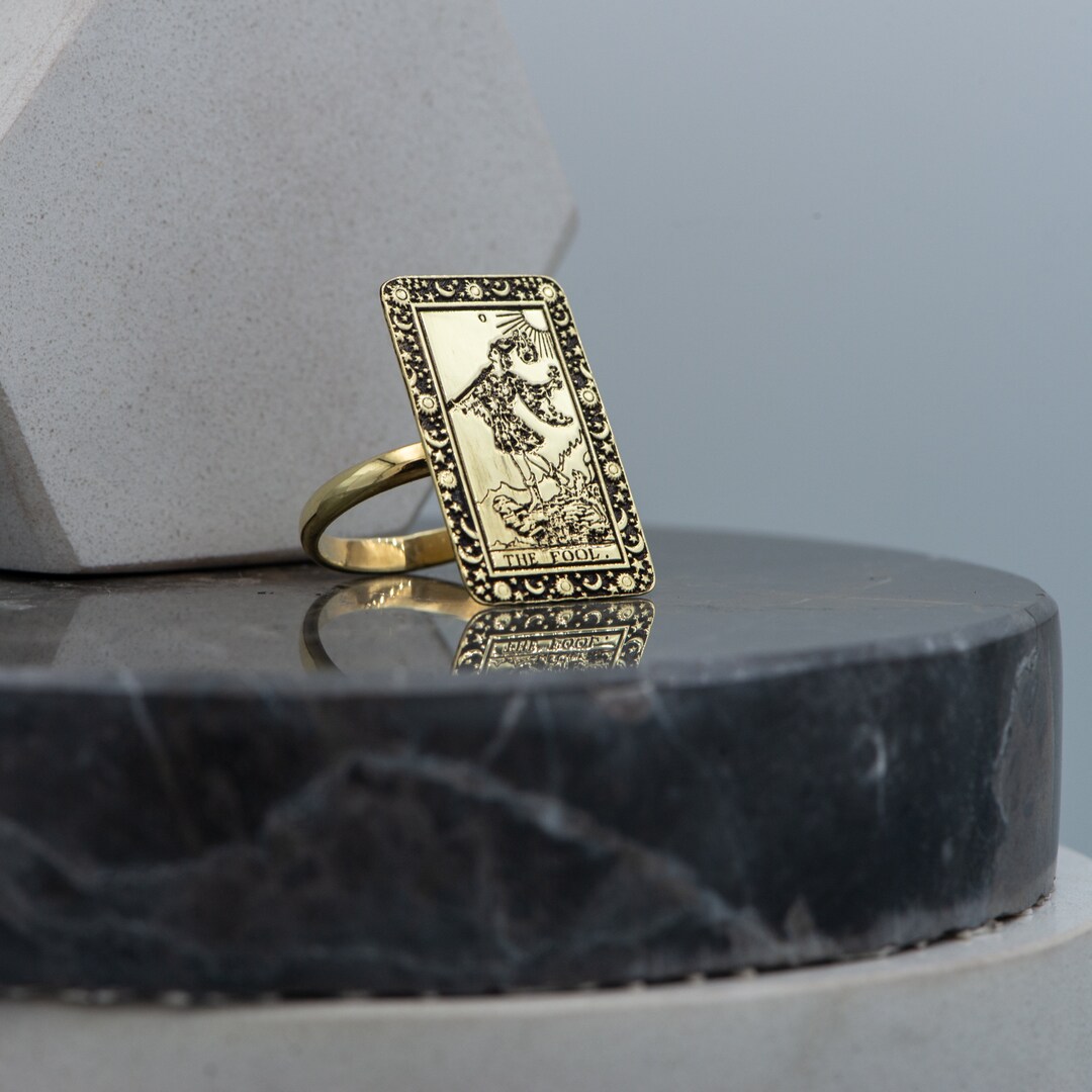 Astrology Ring the Fool Tarot Card Ring Silver Tarot Jewelry Tarot ...