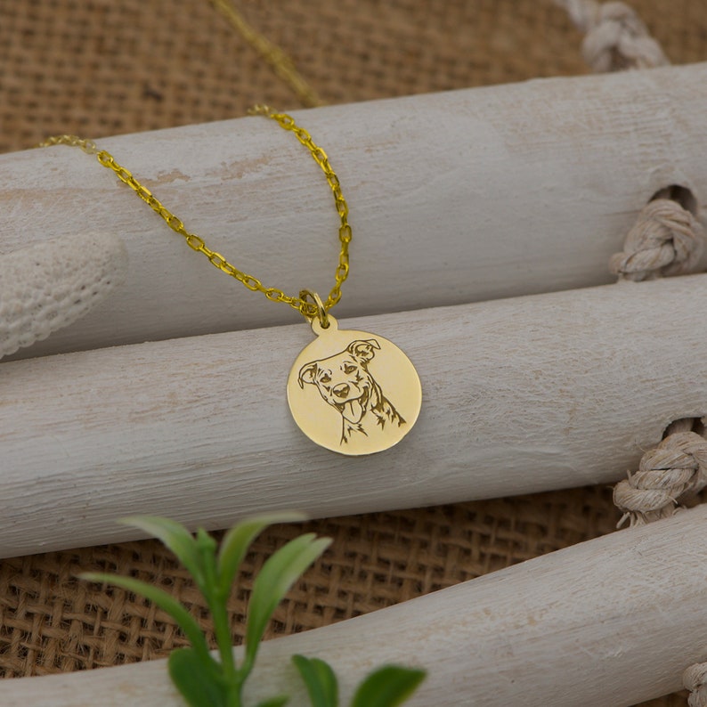 14K Solid Gold Black Mouth Cur Necklace - Custom Dog Pendant ...