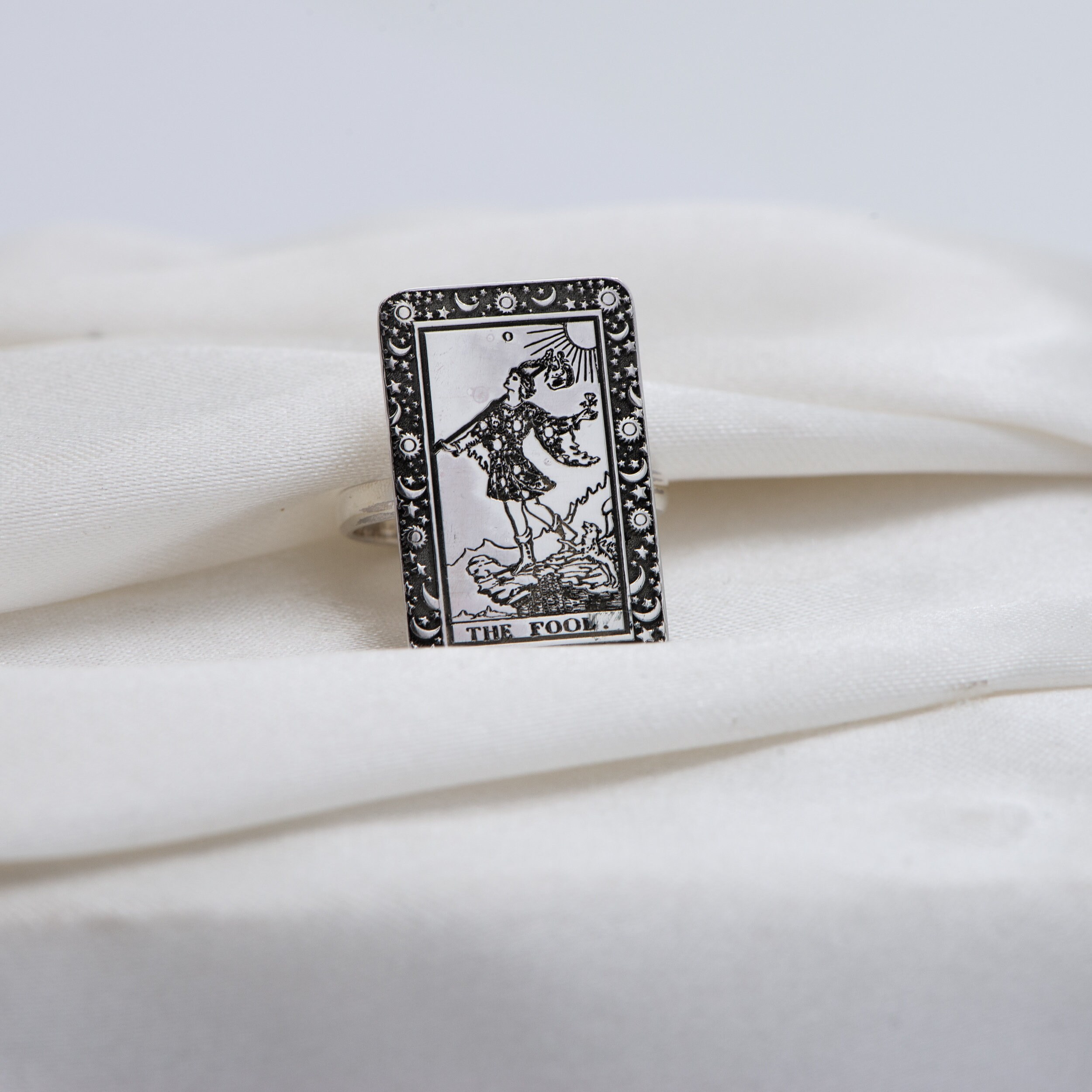 Astrology Ring The Fool Tarot Card Ring Silver Tarot Jewelry | Etsy