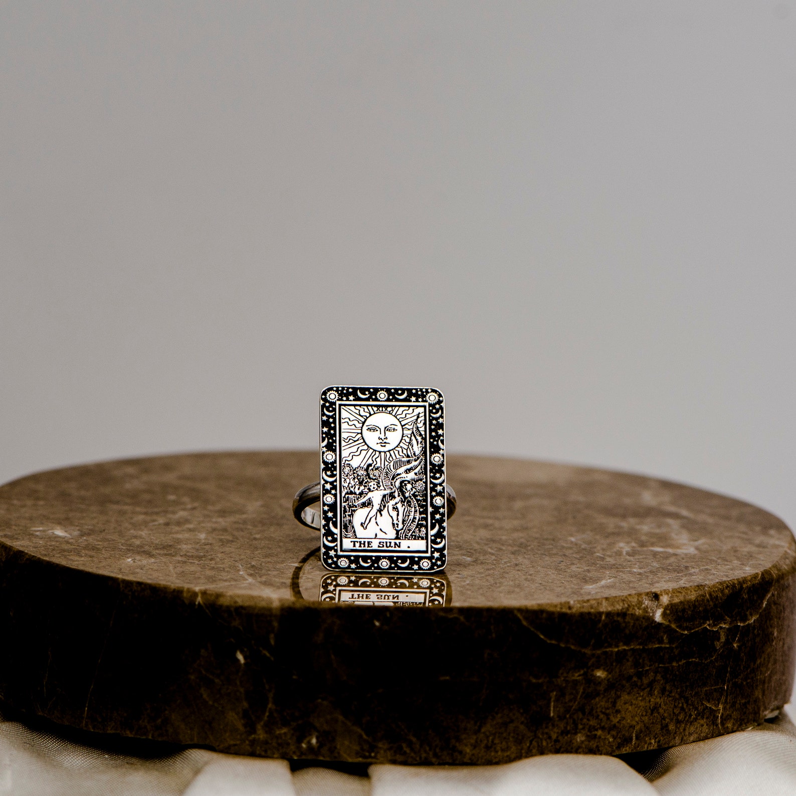 Tarot Card Ring the Sun Gold or Sterling Silver Rings for - Etsy