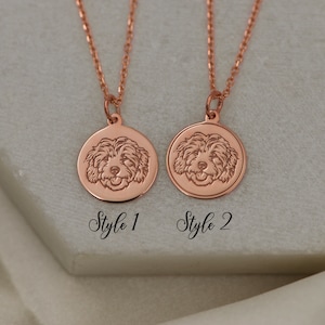 Personalized 14K Solid Gold Cavapoo Necklace - Cute Dog Pendant, Pet ...