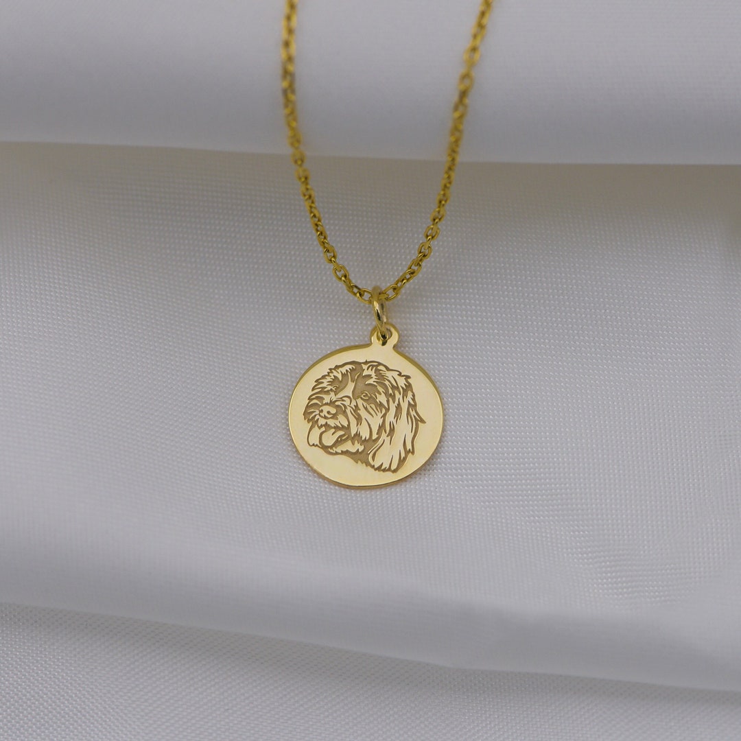 14K Solid Gold Cockapoo Necklace - Custom Dog Pendant, Personalized Pet ...