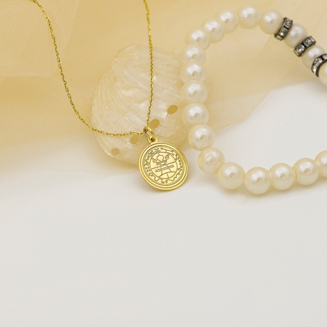 Real 14k Solid Gold Seal of Solomon Necklace by Demir Uluer ...