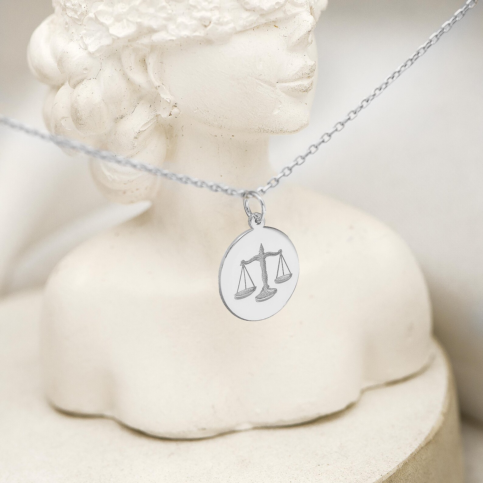 14K Solid Gold Justice Pendant - Symbol of Fairness and Truth | Legal ...