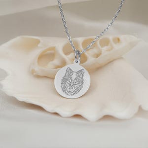 14K Solid Gold Wolf Necklace – Handmade Animal Pendant | Unique Wolf ...