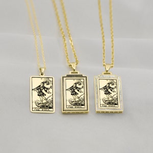 Sterling Silver the Fool Tarot Card Necklace, Handmade Silver or Gold ...