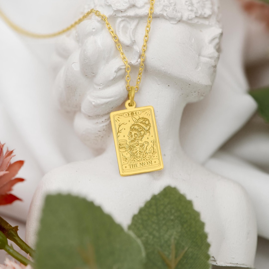 14K Solid Gold Mom Pendant - Heartfelt Mothers Day Gift | Elegant Mom ...