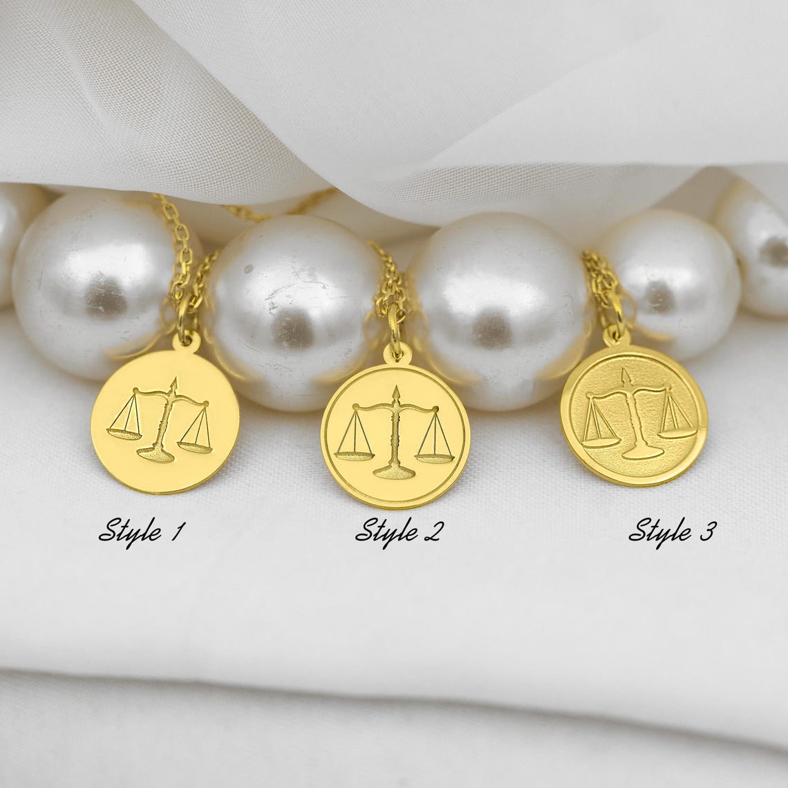 14K Solid Gold Justice Pendant - Symbol of Fairness and Truth | Legal ...