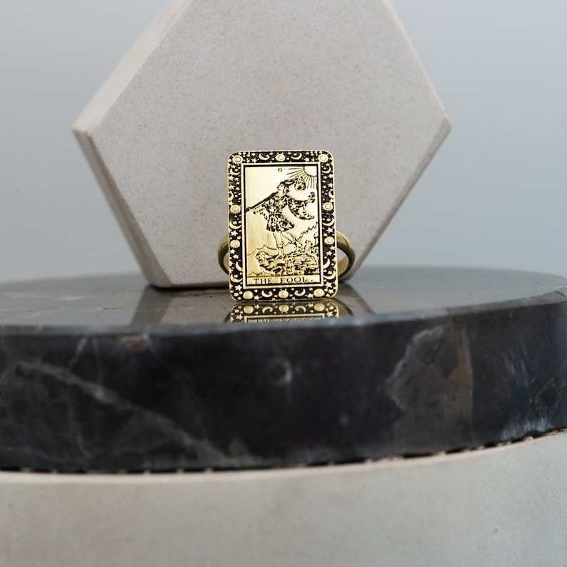 Astrology Ring the Fool Tarot Card Ring Silver Tarot Jewelry | Etsy