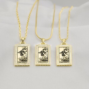 Tarot Card Jewelry Silver or Gold the Fool Tarot Card Necklace Tarot ...