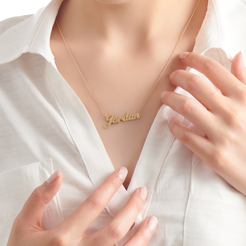 Minimalist Name Necklace Personalized Necklace Perfect | Etsy