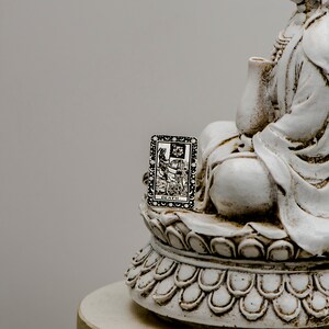 Sterling Silver Death Tarot Card Ring, Astrology Jewelry - Etsy
