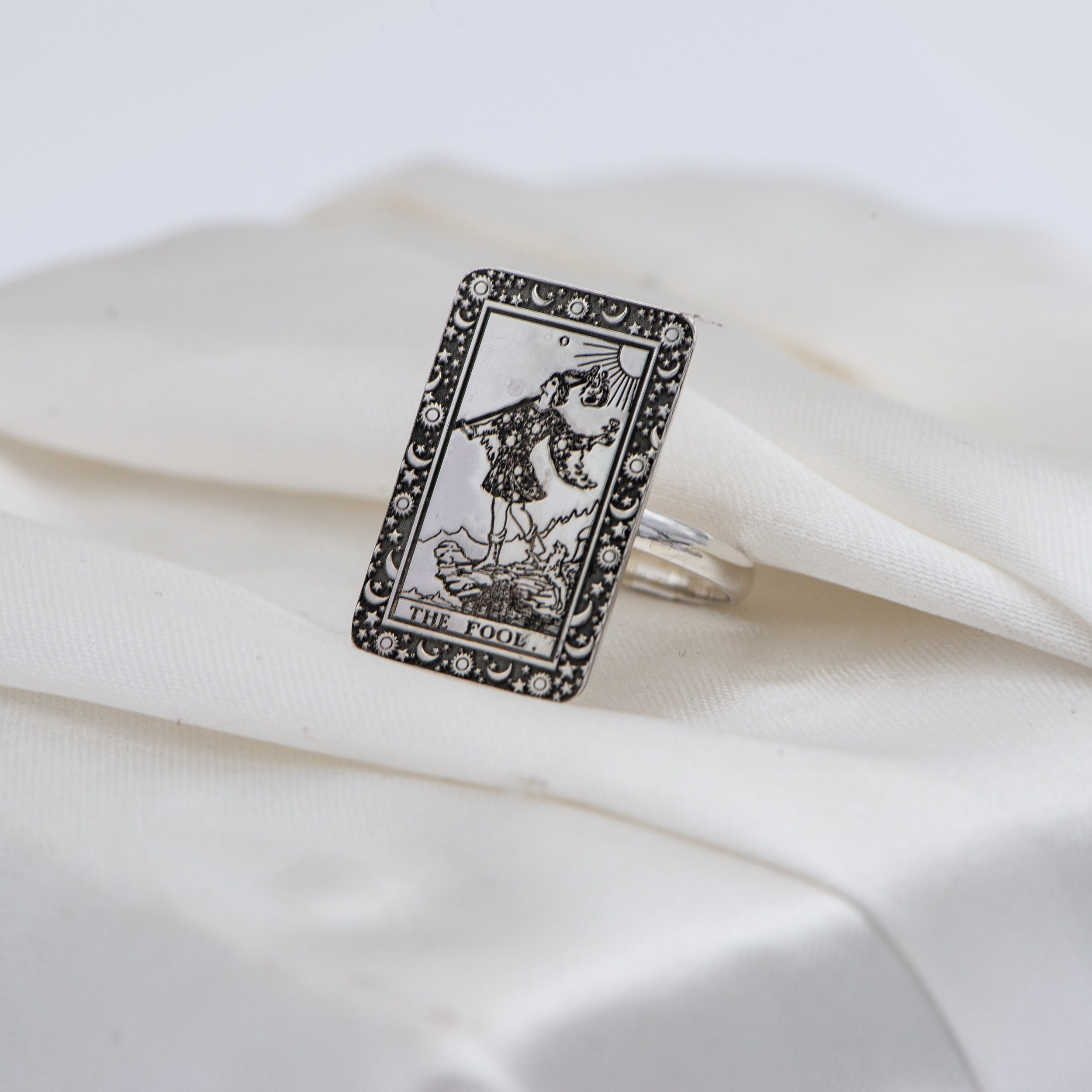 Astrology Ring The Fool Tarot Card Ring Silver Tarot Jewelry | Etsy