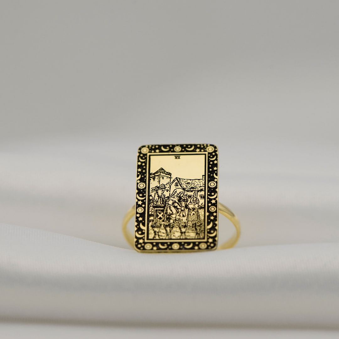 Six of Cups Tarot Card Ring Silver Tarot Jewelry Tarot Gifts Gift for ...