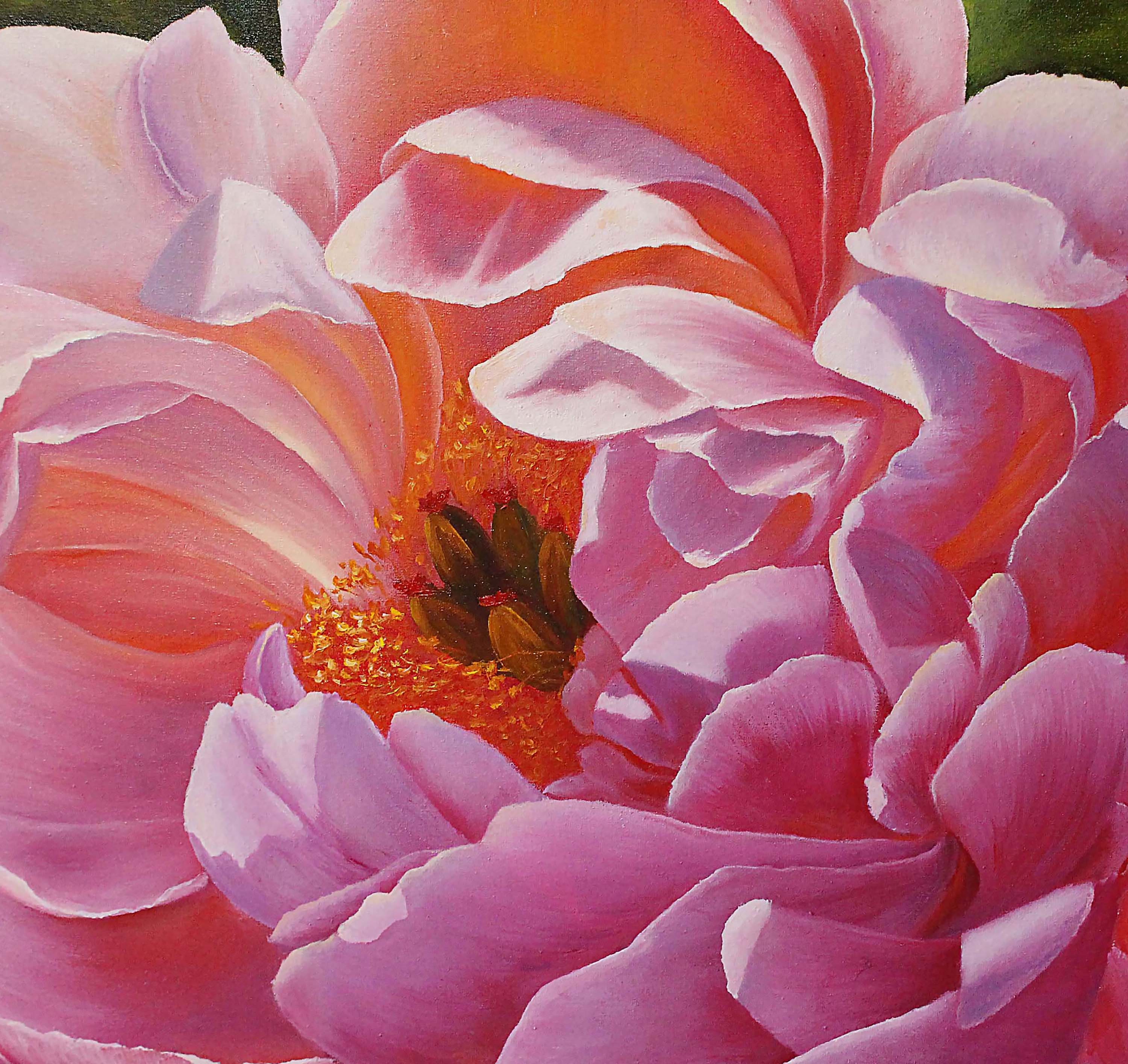 Peonies Painting Peony Original Artwork Large Pink Flowers Oil | Etsy