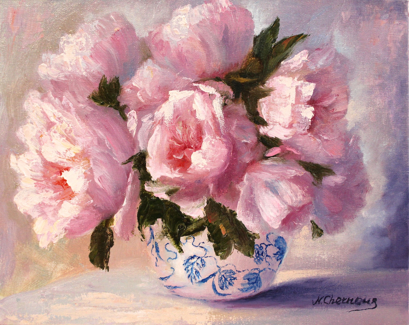 Peony Painting Flower Original Art Floral Wall Art Pink - Etsy