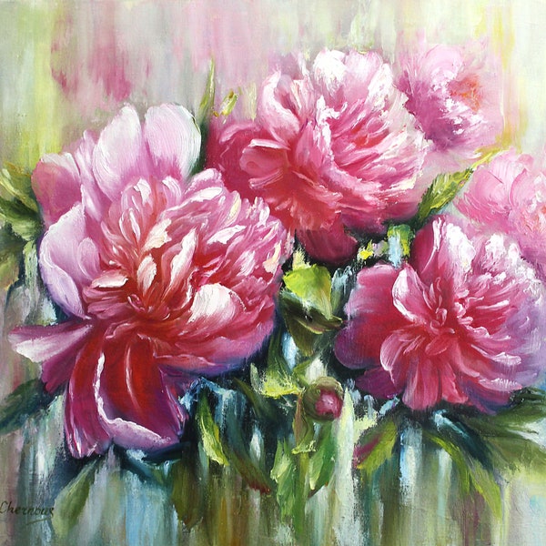 Peony Painting - Etsy