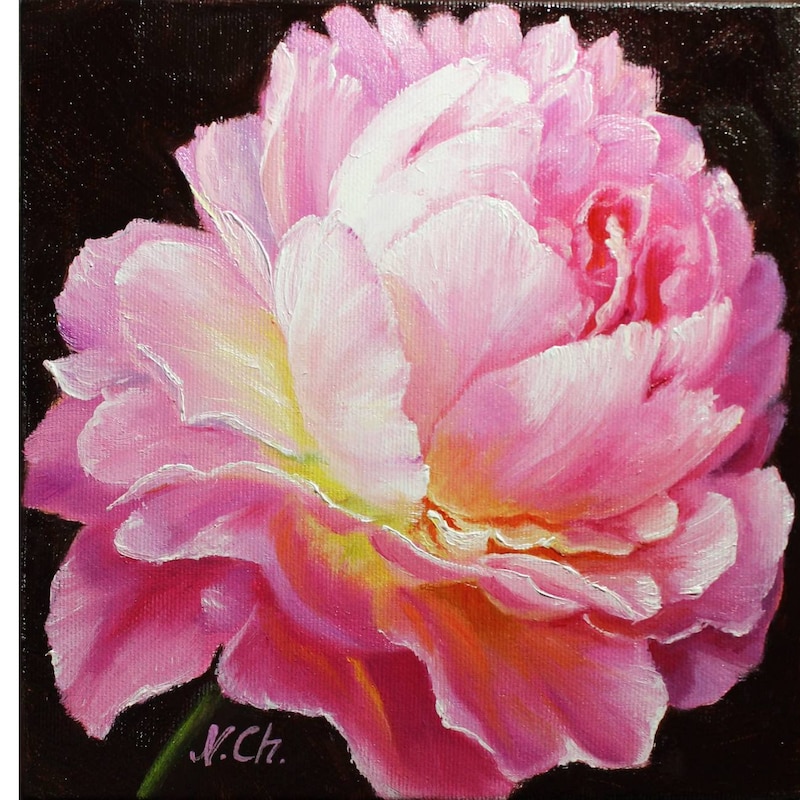 Peony Painting - Etsy