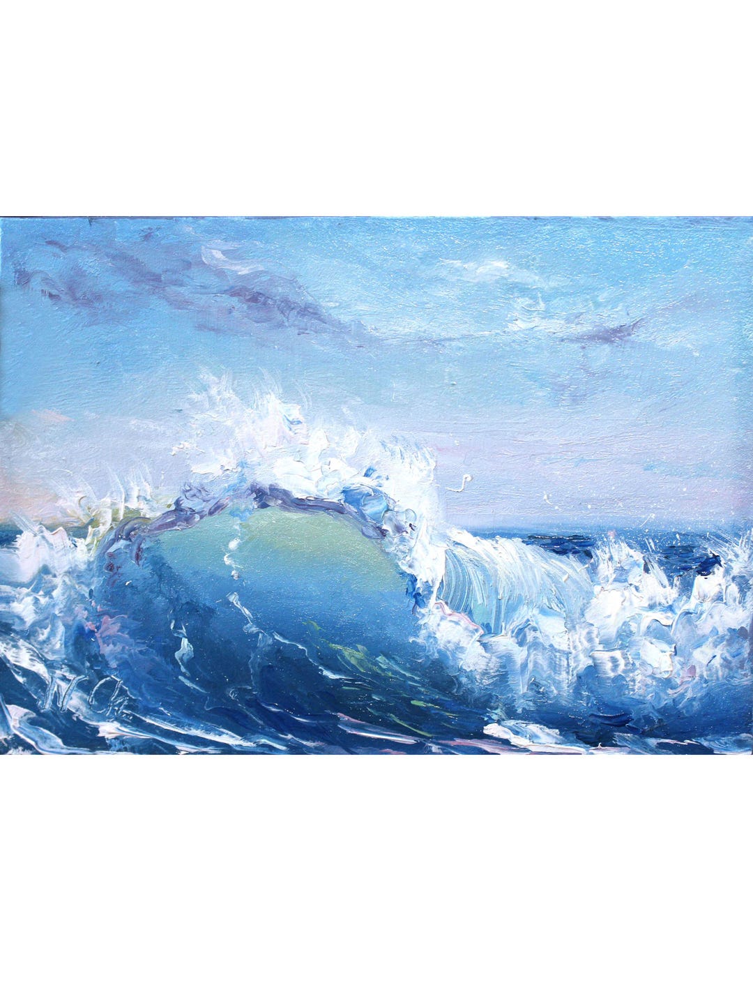Ocean Wave Painting Original Art Seascape Wall Art Oil Artwork by N ...