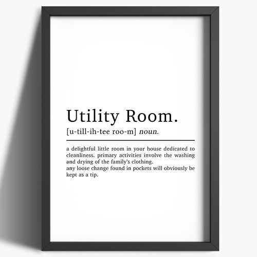 Laundry Room Prints Utility Room Wall Decor Various Designs - Etsy UK