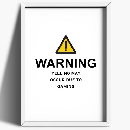 Funny Video Game Poster Print Wall Art / Gaming Room Decor / - Etsy